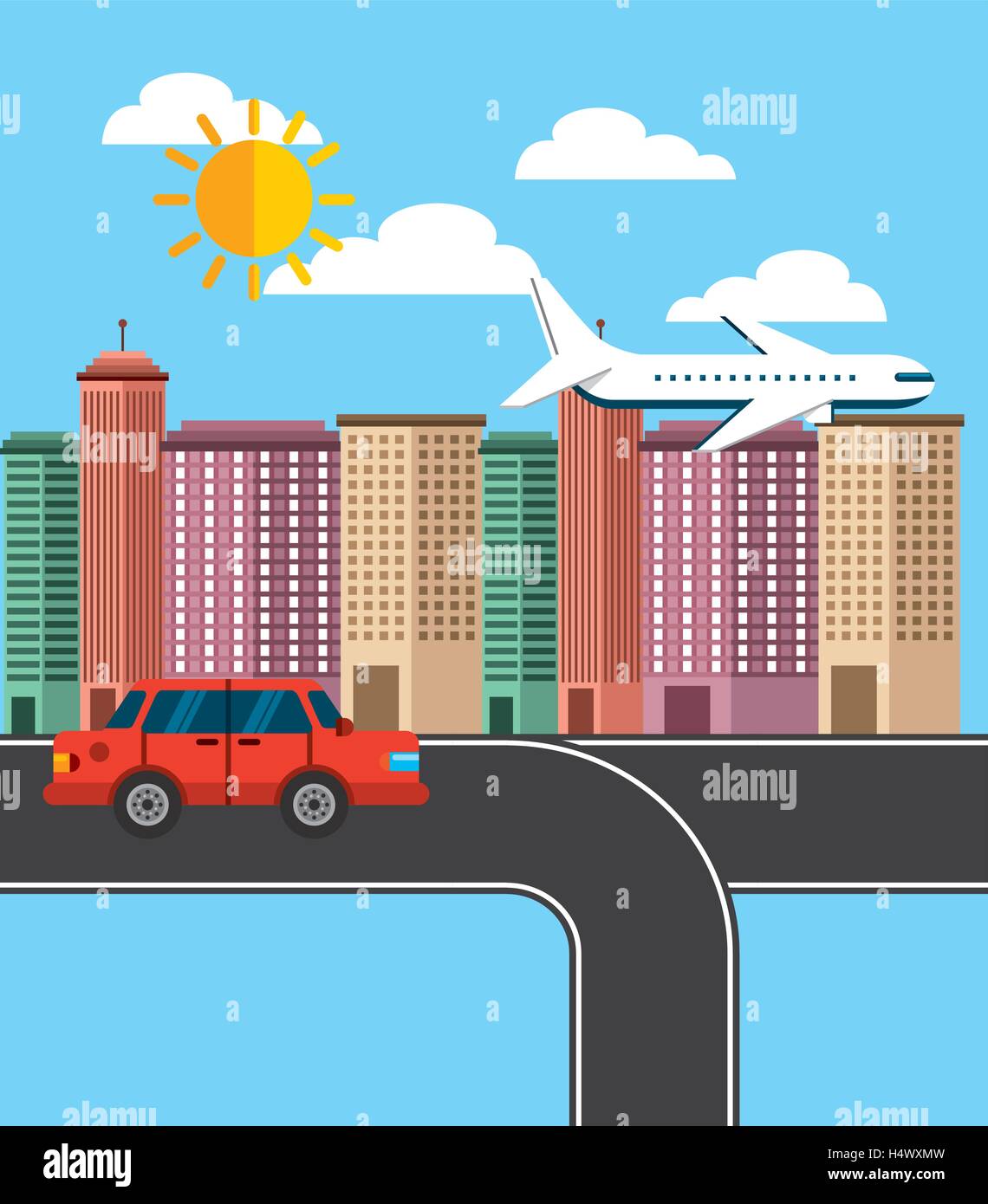 cityscape buildings skyline background Stock Vector Image & Art - Alamy