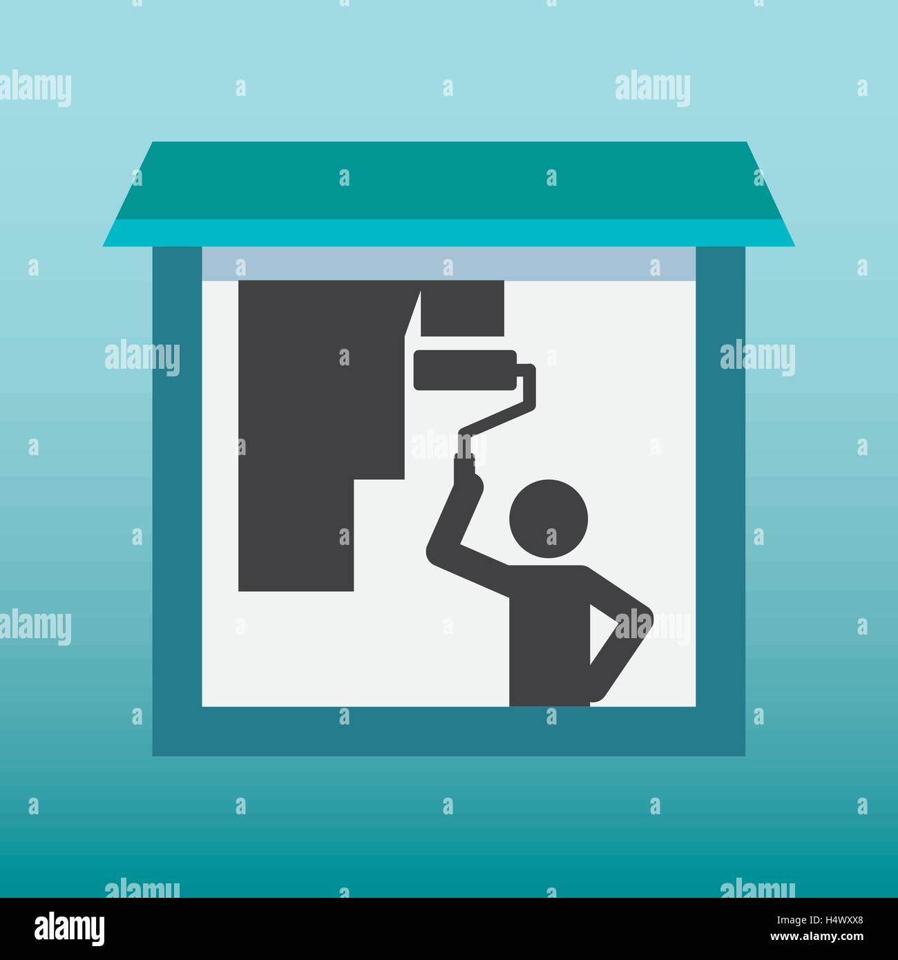 silhouette human painting wall Stock Vector Image & Art - Alamy