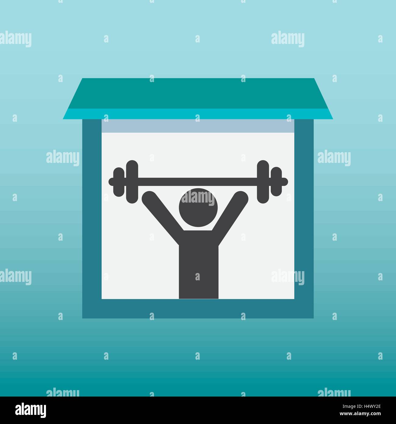 silhouette human lifting weight Stock Vector Image & Art - Alamy