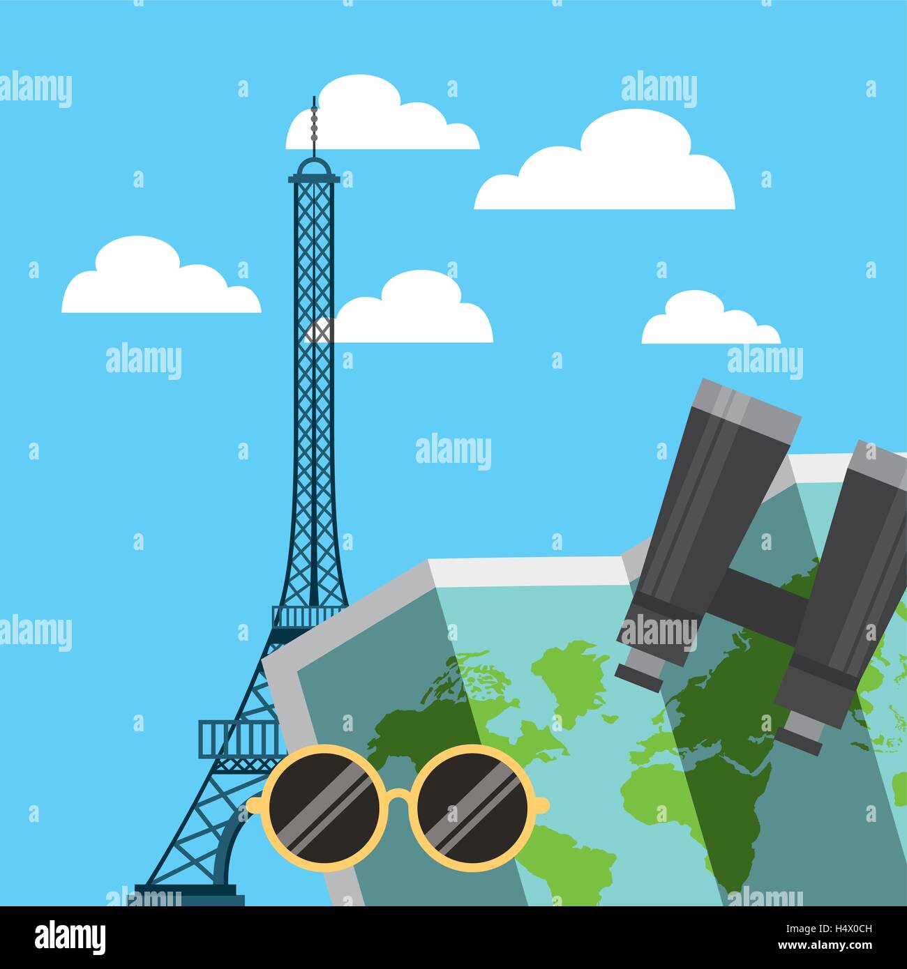 tower eiffel french culture Stock Vector Image & Art - Alamy