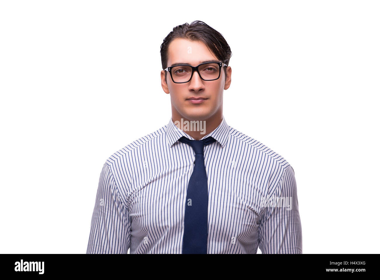 Portrait of young businessman isolated on white Stock Photo - Alamy