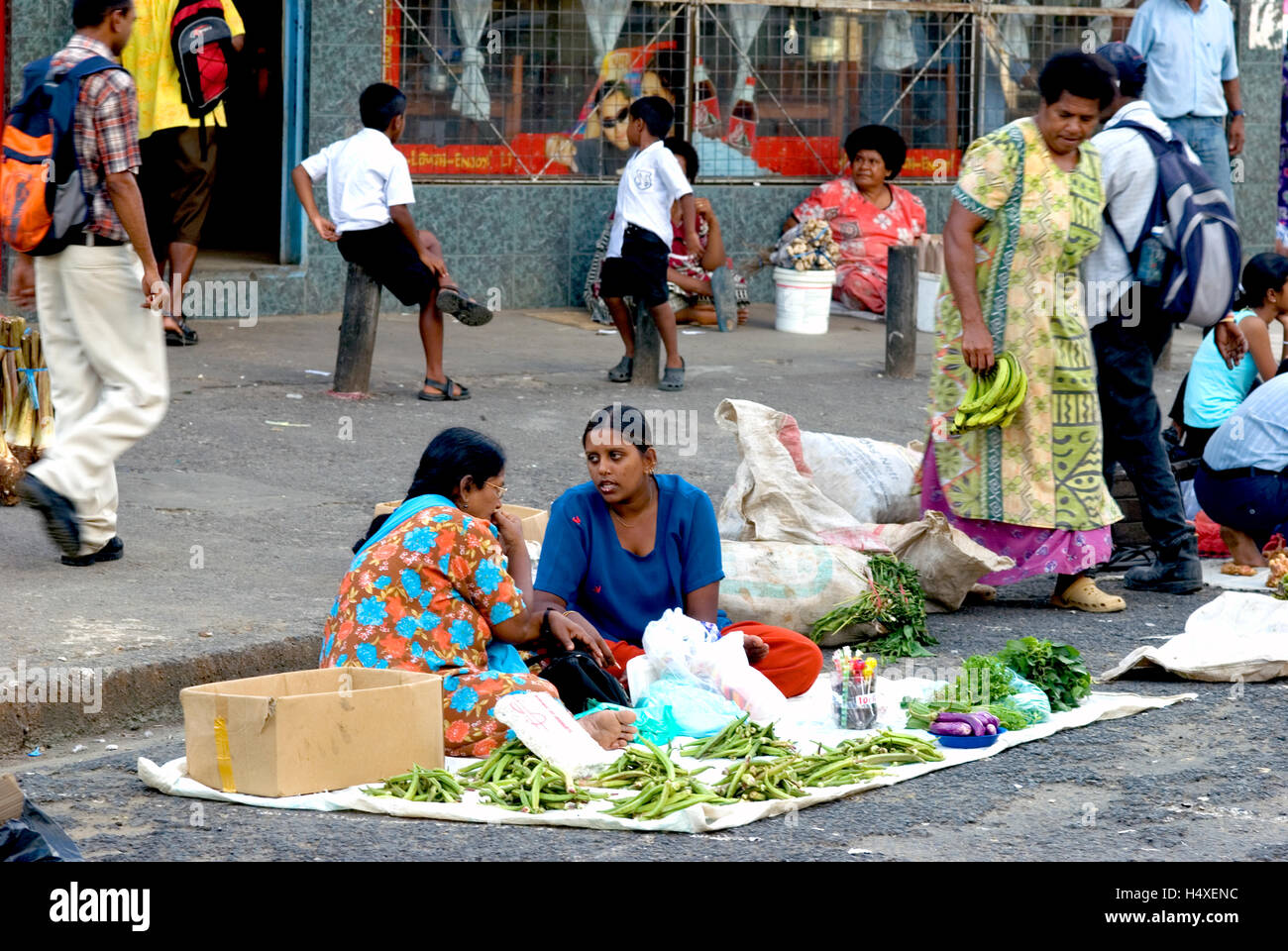 fiji, nadi, market scene Stock Photo - Alamy