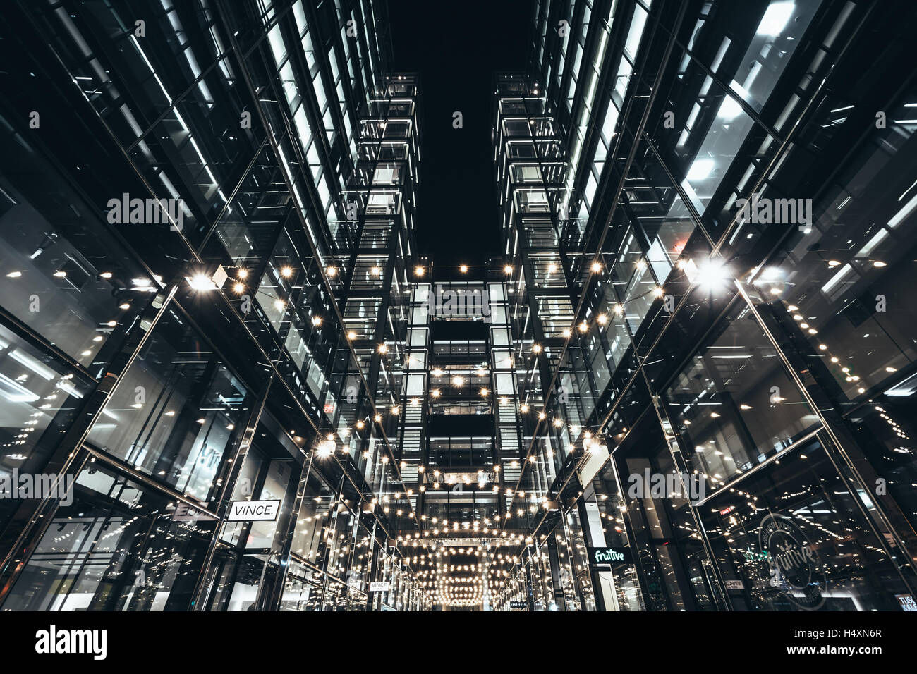 Modern buildings at night, in Washington, DC Stock Photo - Alamy