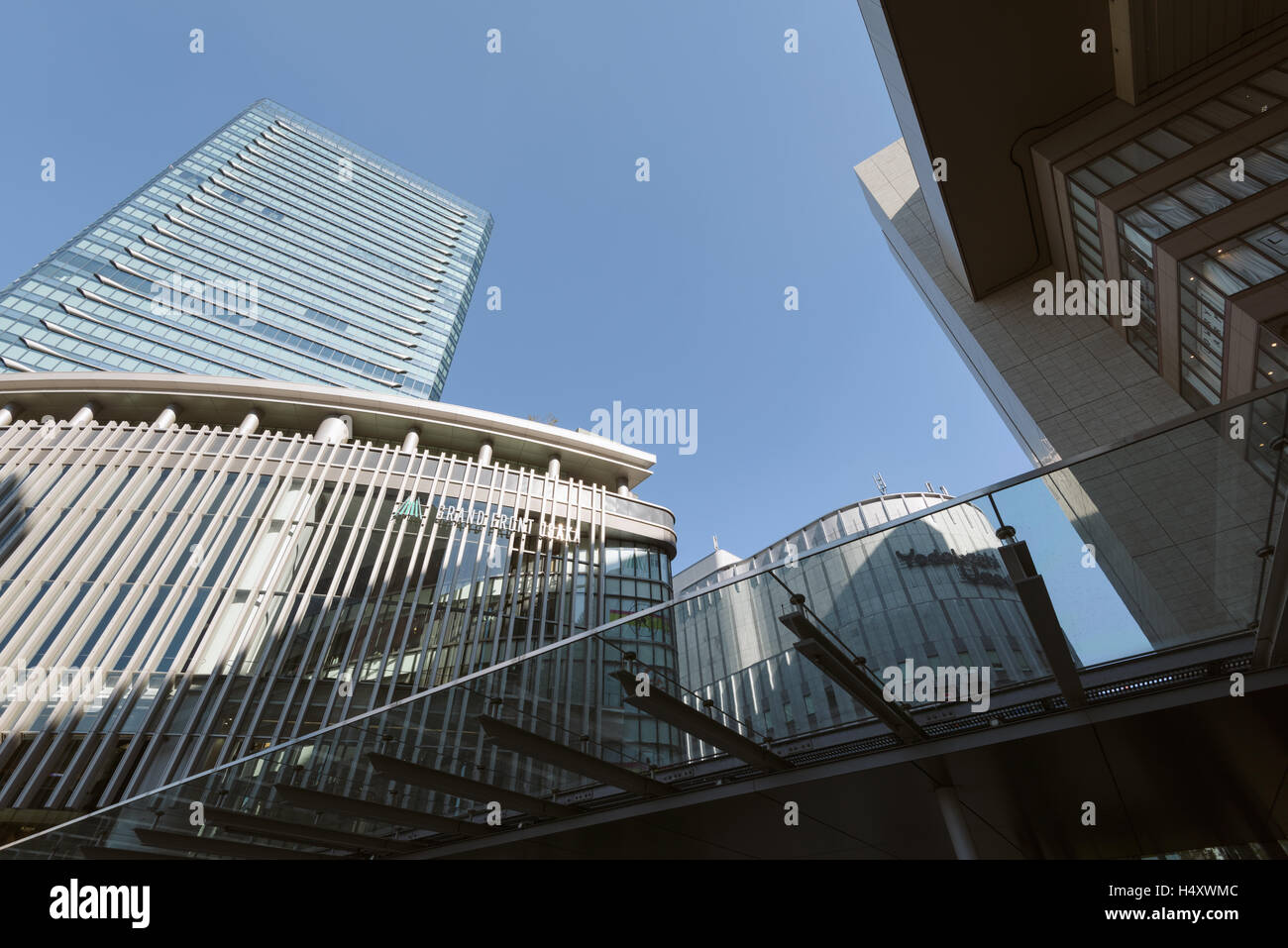 Osaka, Japan - November 28, 2015: Modern high rise buildings in Osaka ...