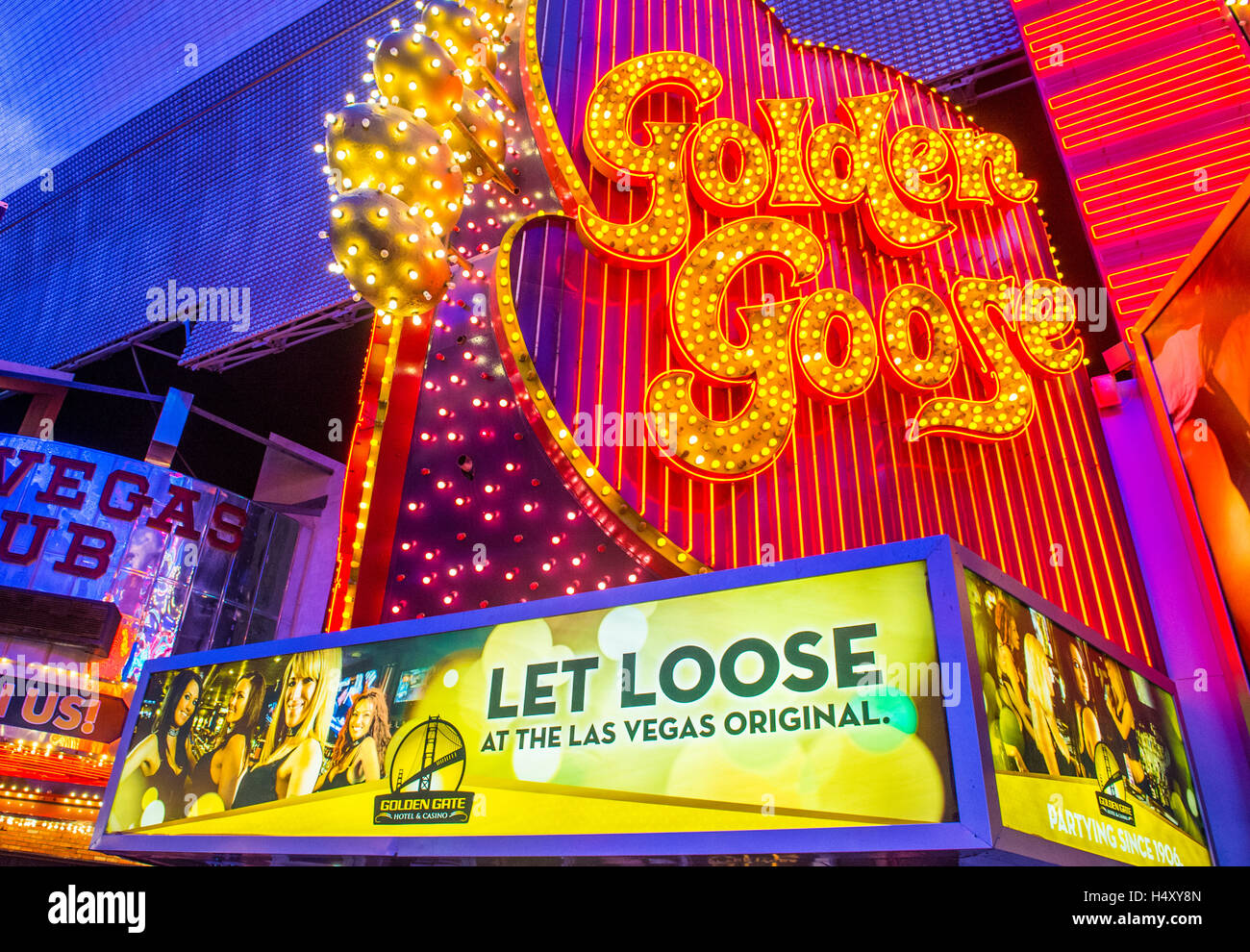Golden goose neon sign las vegas hi-res stock photography and images ...