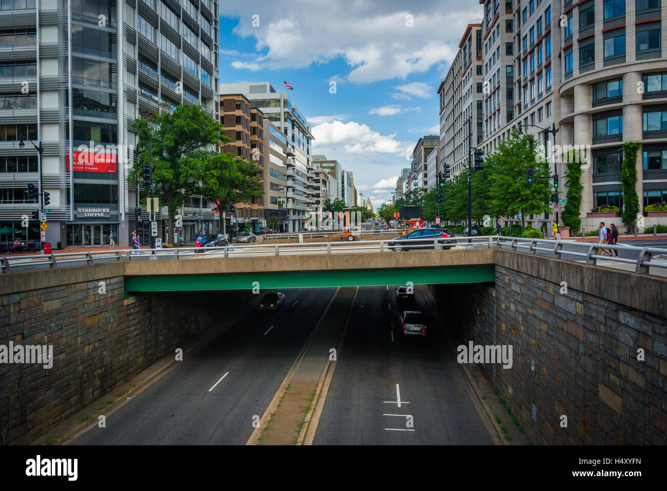 The K Street Underpass at Washington Circle in Washington, DC Stock ...