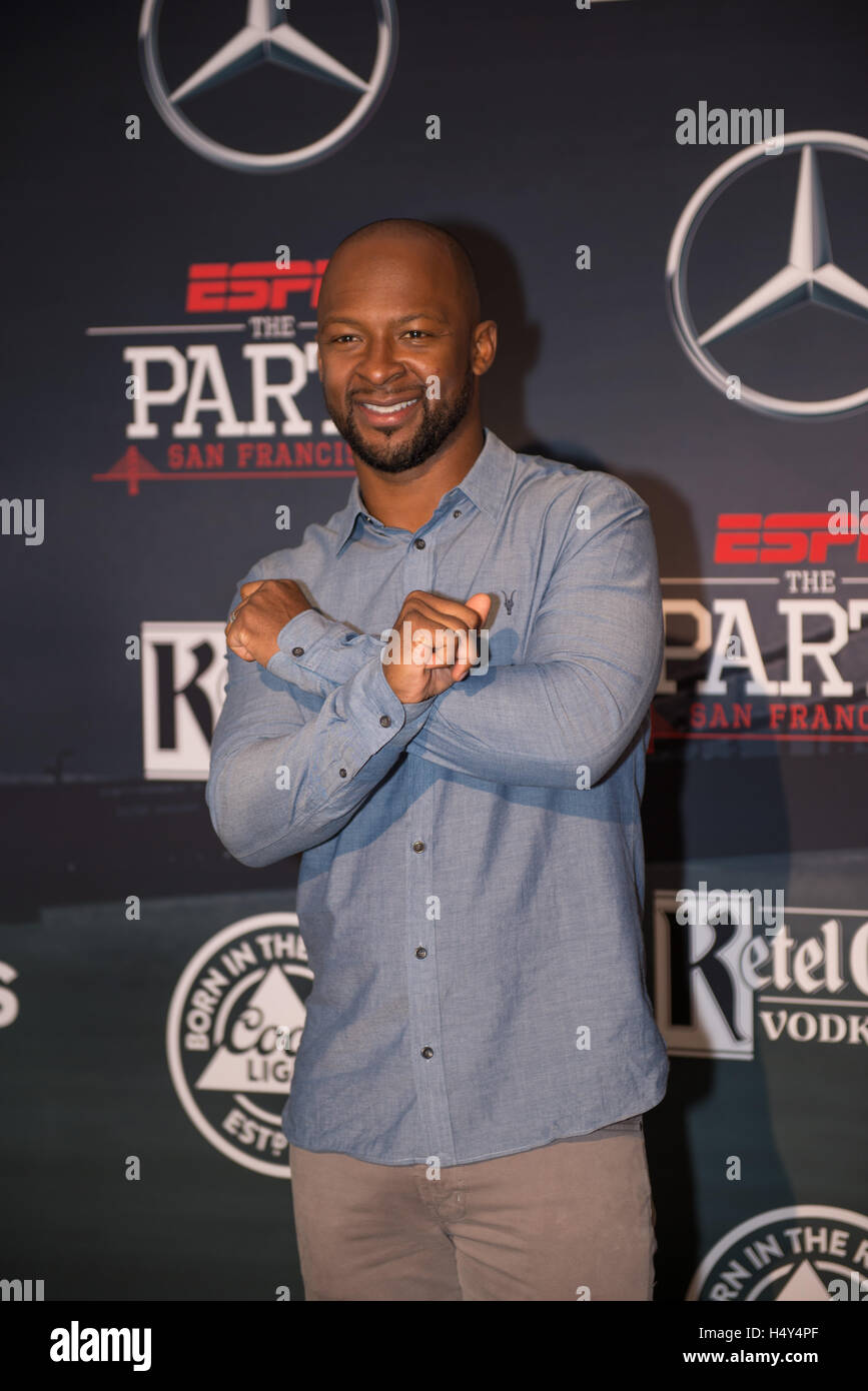 Dante Hall arrives at ESPN The Party at Fort Mason on February 5th ...