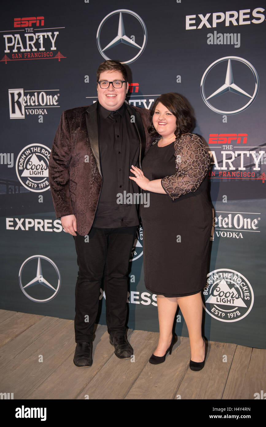 Jordan Smith, of The Voice, arrives at ESPN The Party at Fort Mason on ...