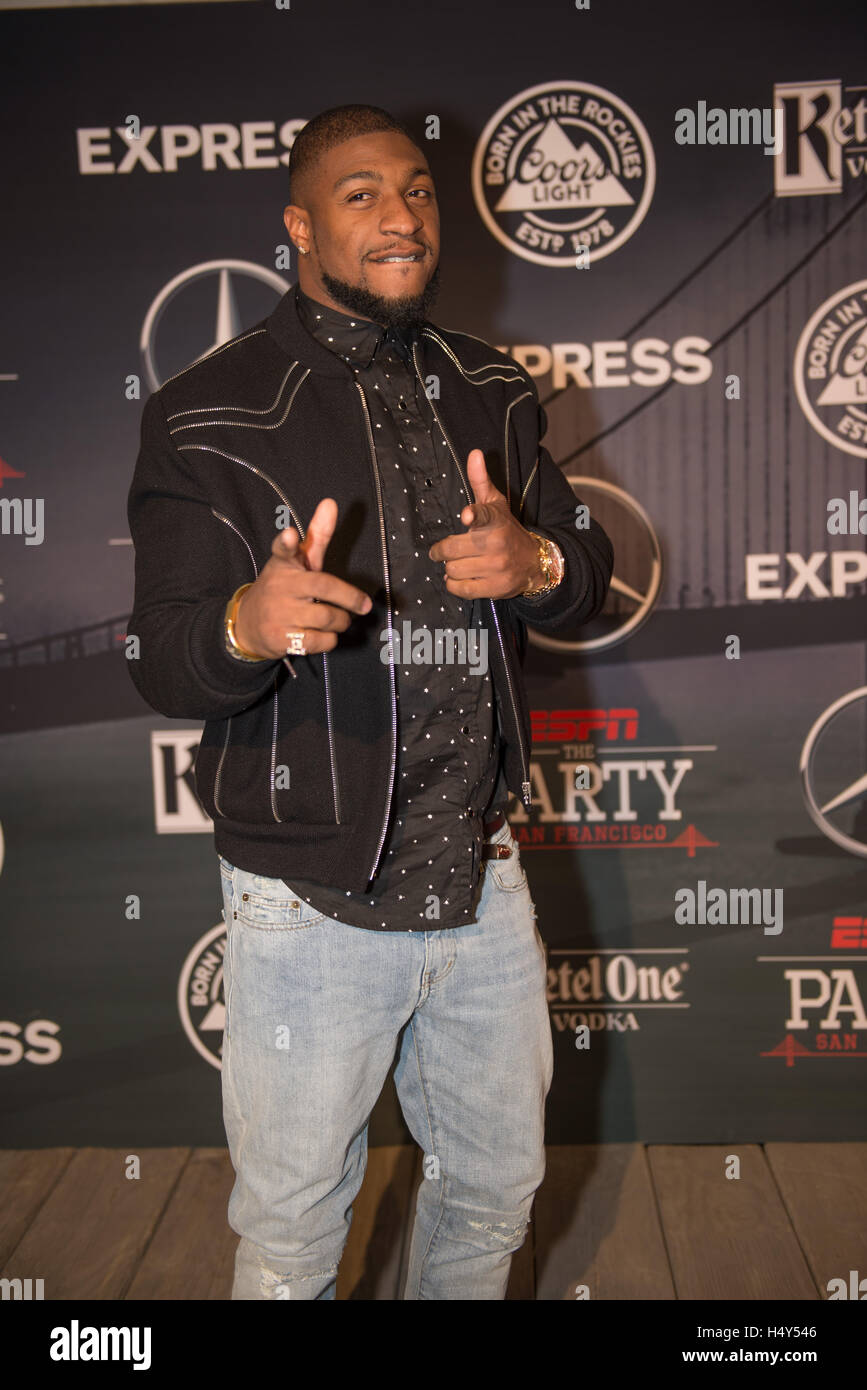 Dashon Goldson arrives at ESPN The Party at Fort Mason on February 5th ...