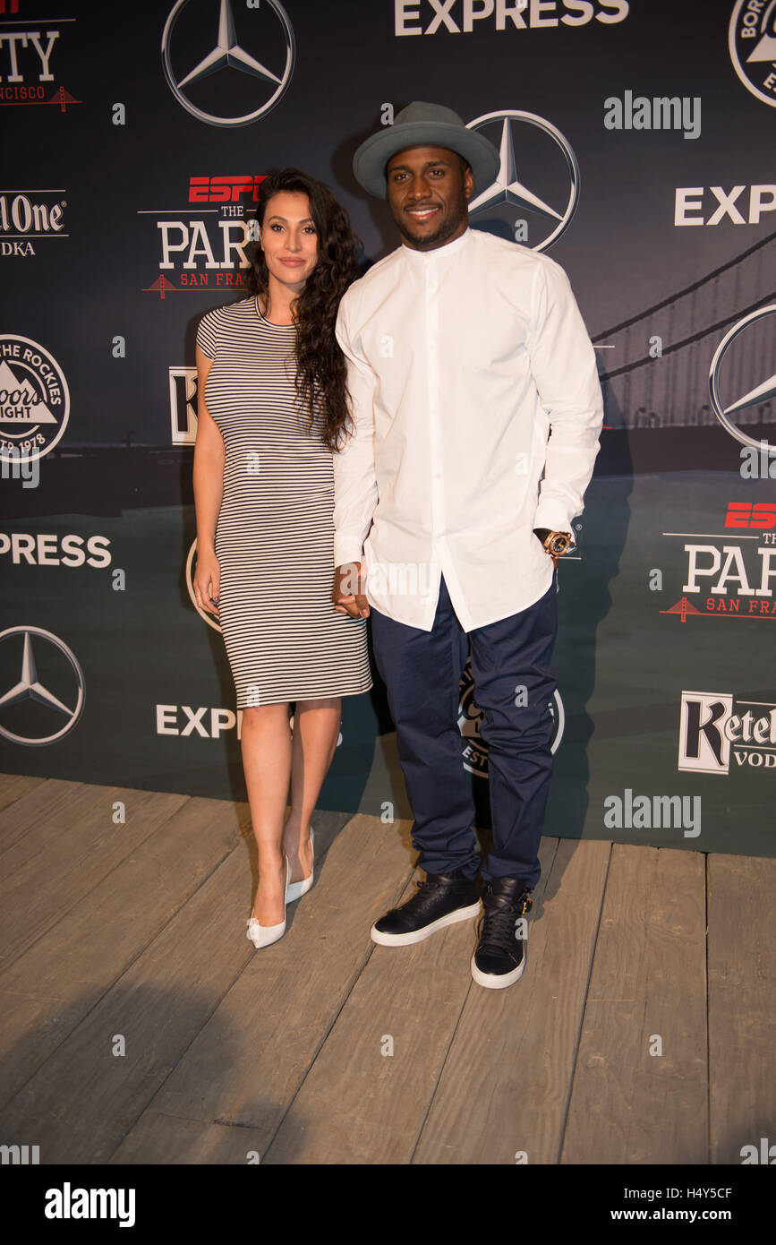 Reggie Bush arrives at ESPN The Party at Fort Mason on February 5th ...