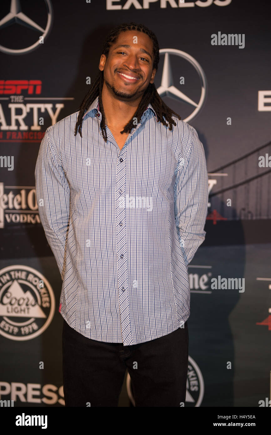Andre Roberts arrives at ESPN The Party at Fort Mason on February 5th ...