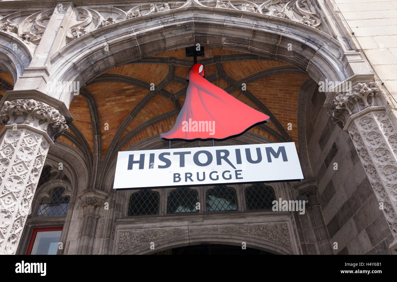 Gateway to the Historium, Bruges Stock Photo - Alamy