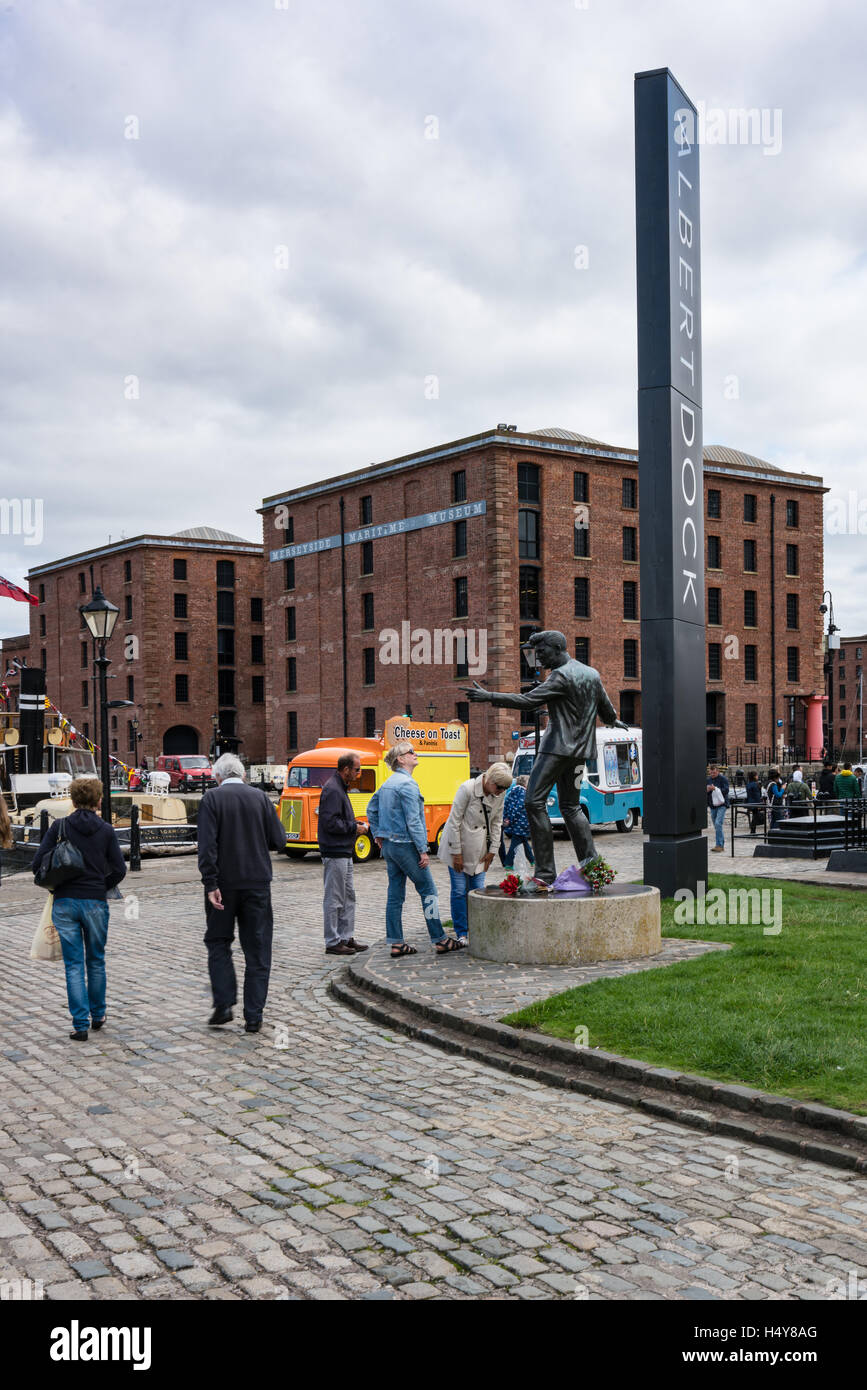 Fans leave floral tributes at the statue of Billy Fury at Albert Dock ... Fans leave floral tributes at the statue of Billy Fury at Albert Dock ...