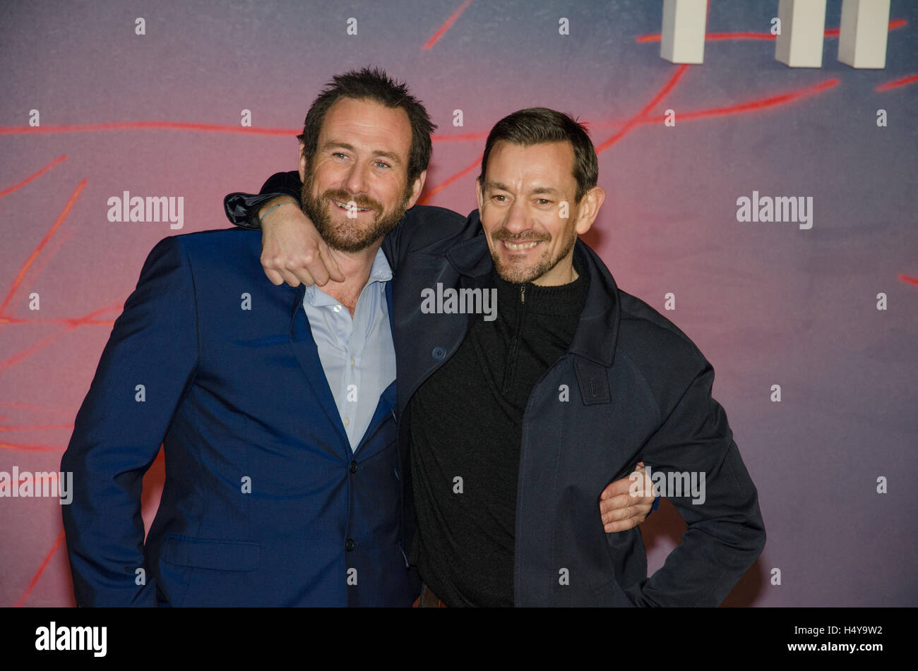 Jason Fox and Mathew Ollertion in attendance at The Revenant Premiere ...