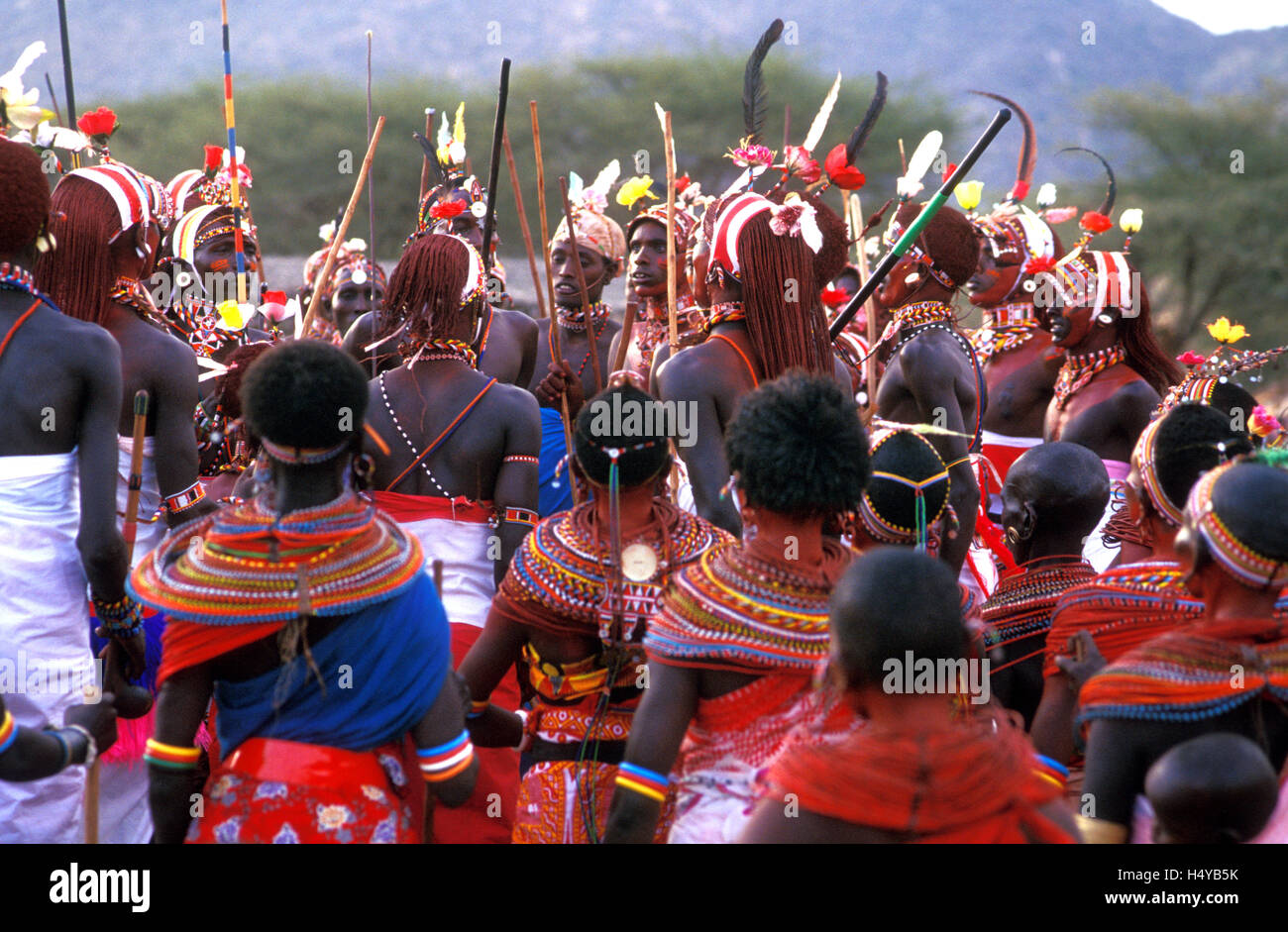 samburu wedding dance, kenya Stock Photo - Alamy