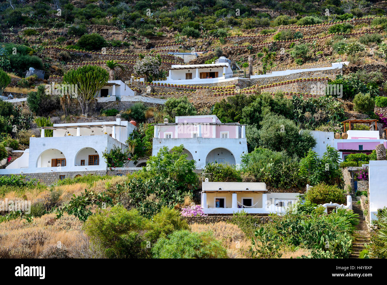 Aeolian architecture style panarea island hi-res stock photography and ...