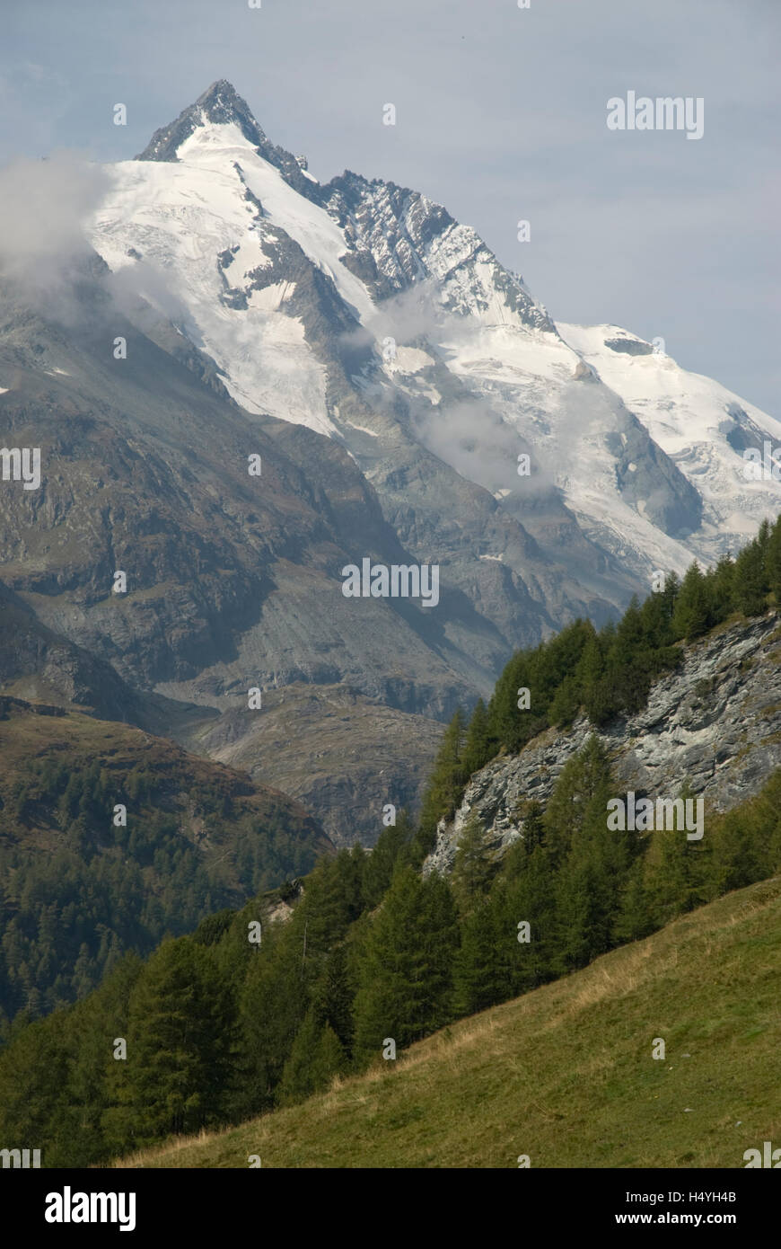 Mt Grossglockner, Mt Grossglockner Hochalpenstrasse, high Alpine road ...