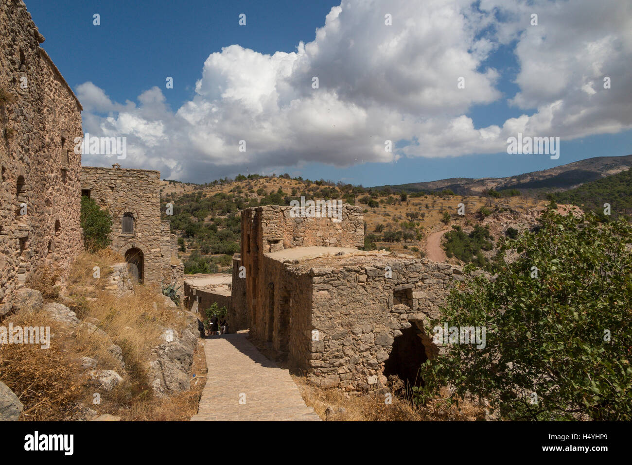 Abandoned Anavatos mountain village Chios Greece Stock Photo - Alamy