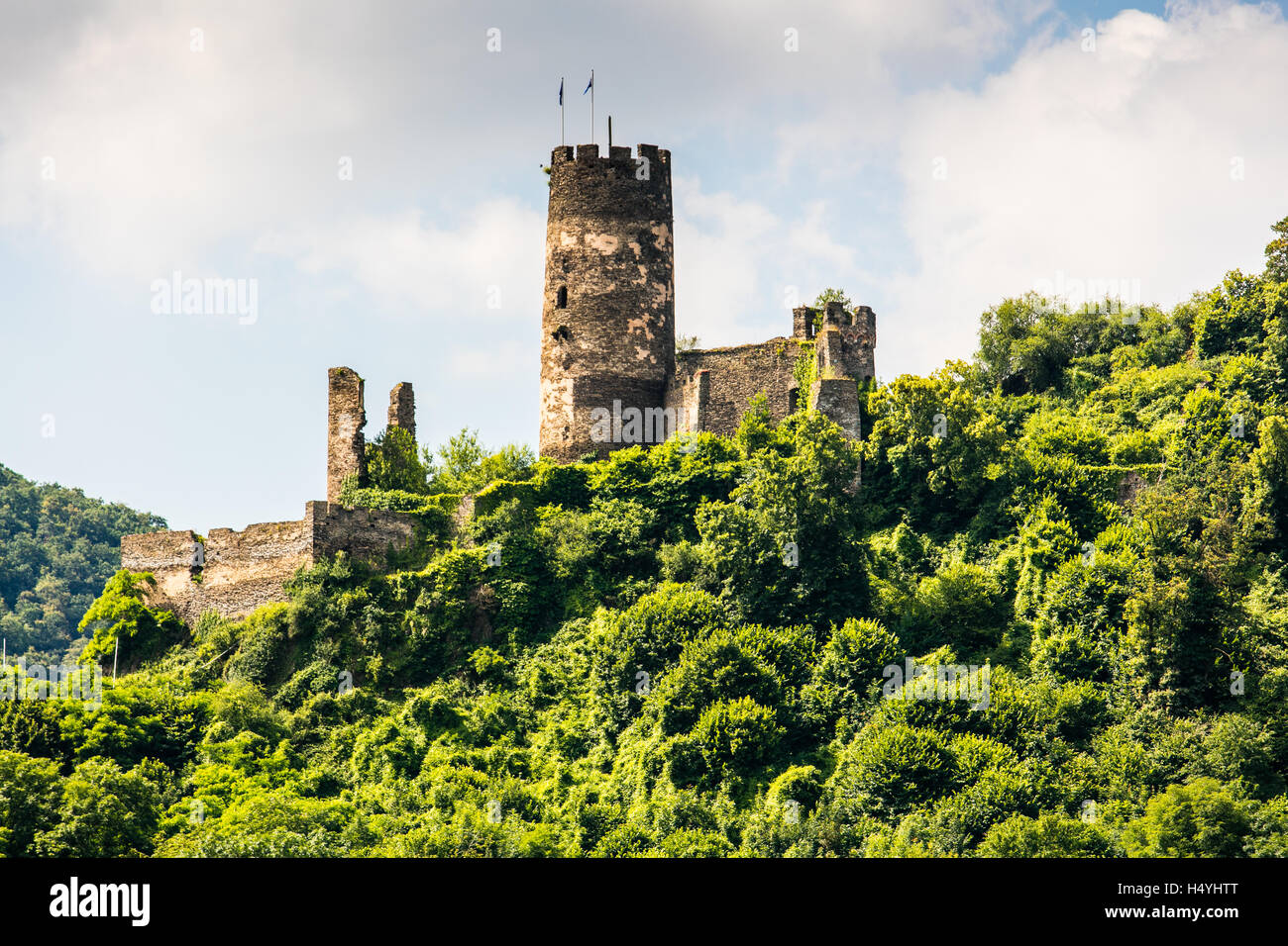 Fairytale castle on the Rhine Gorge, Germany, Europe Stock Photo - Alamy