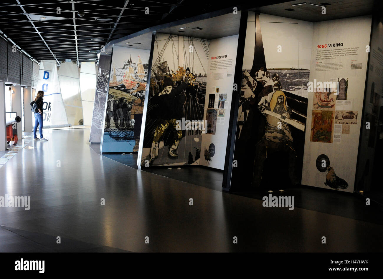 Norwegian Maritime Museum. Oslo. Norway. Inside. Visitor Stock Photo ...