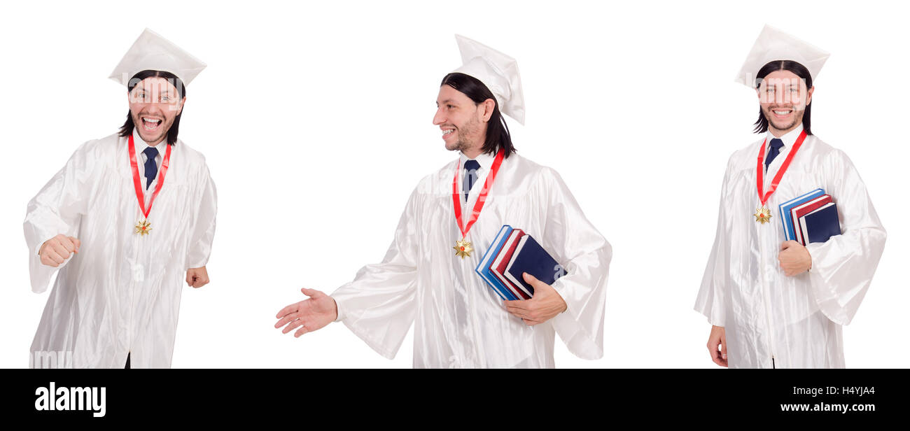 Young man ready for university graduation Stock Photo - Alamy