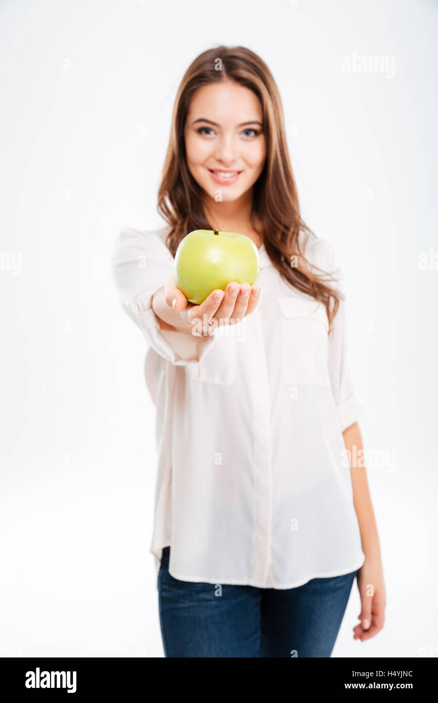 Young Women With Apple