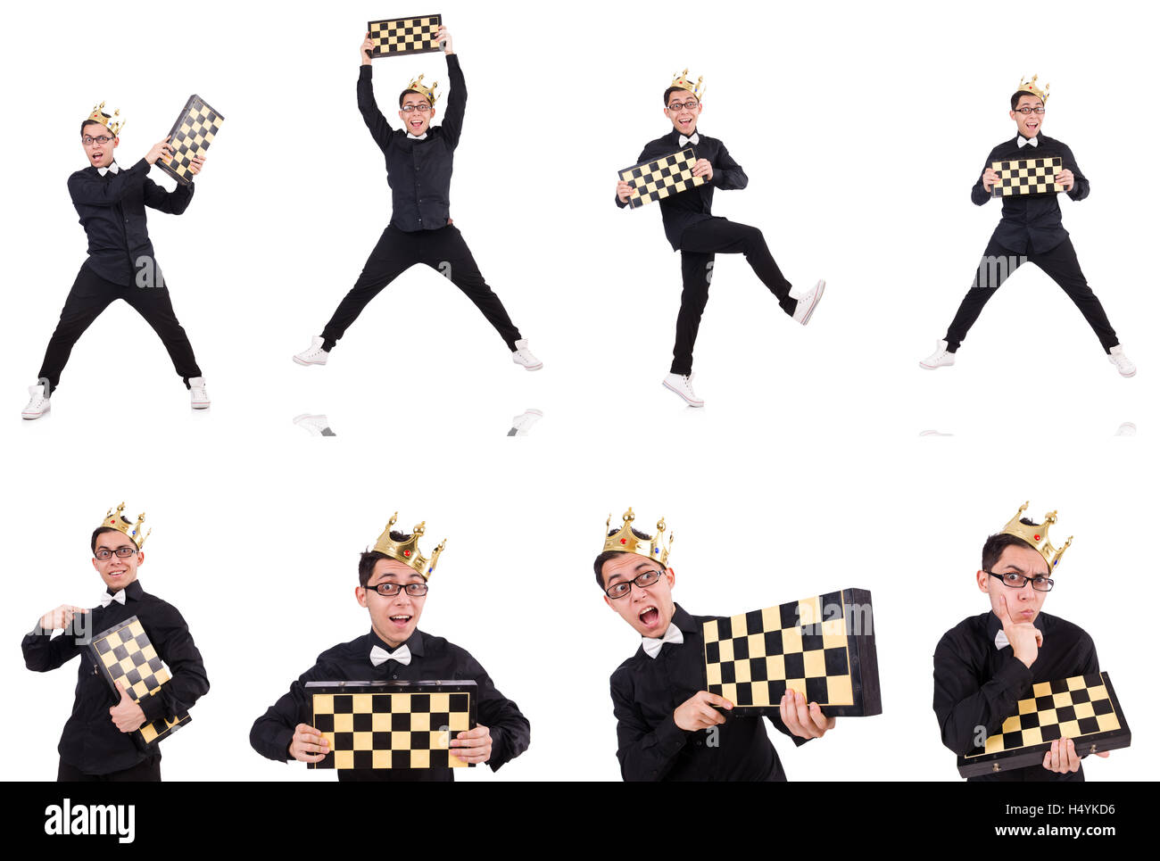 Funny chess player isolated on white Stock Photo - Alamy