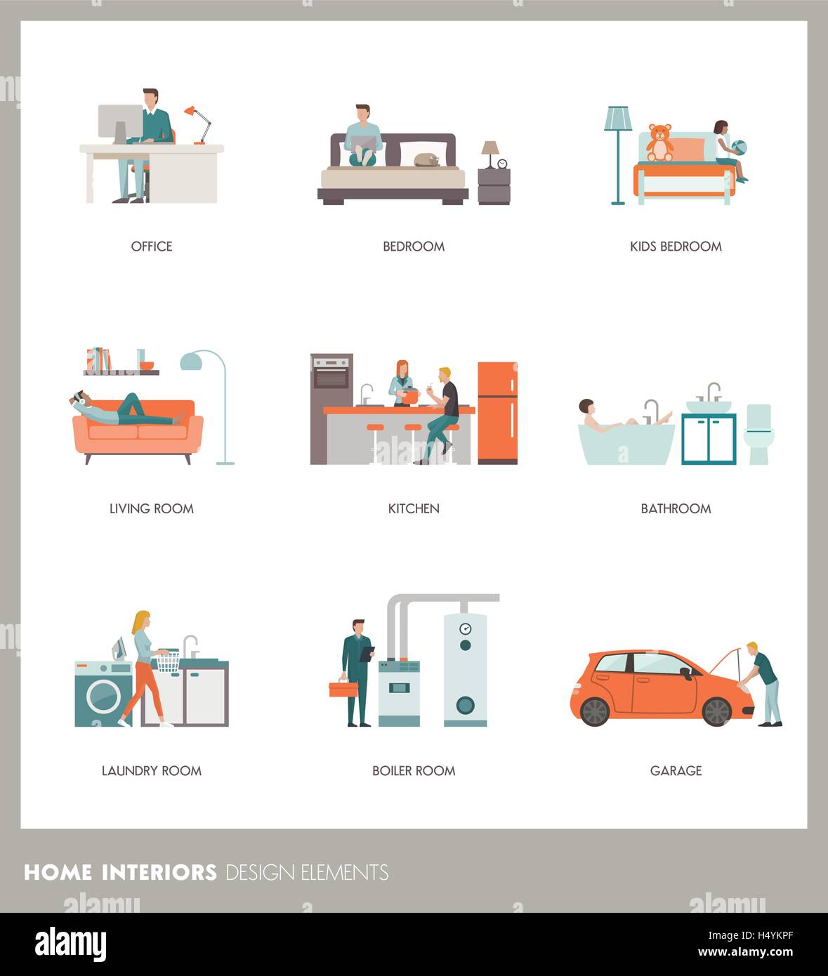 Rooms e Stock Vector Images - Alamy