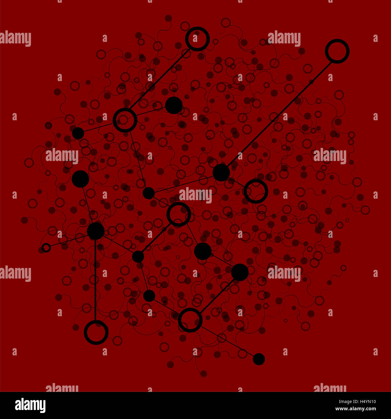 Social Network Graphic Concept. Abstract Background with Dots Array and Lines. Geometric Modern ...
