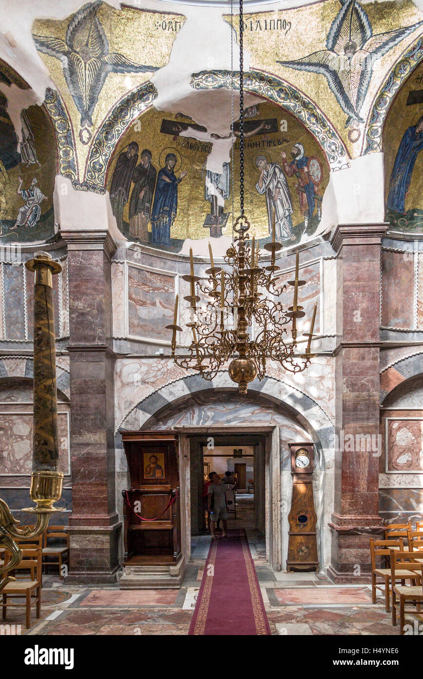 Interior of Nea Moni Monastery Chios Island Greece Stock Photo - Alamy