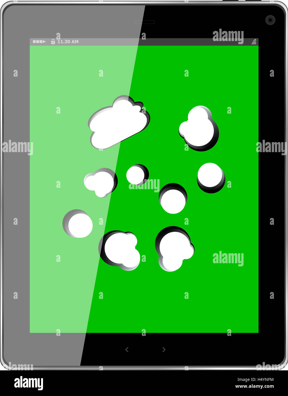 Cloud-computing connection on the digital tablet pc Stock Photo - Alamy