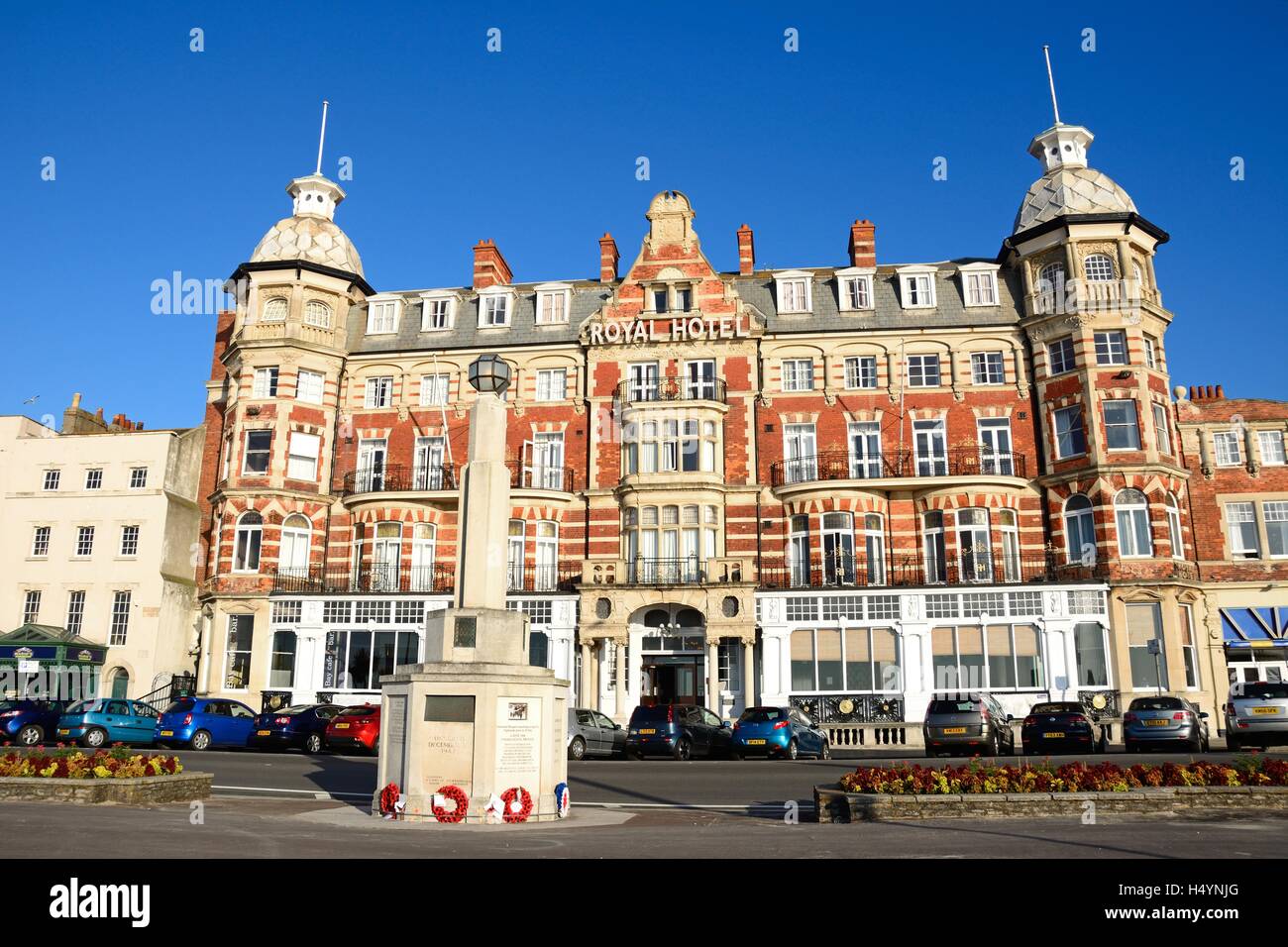 View of the Victorian Royal Hotel along the Esplanade promenade with a ...