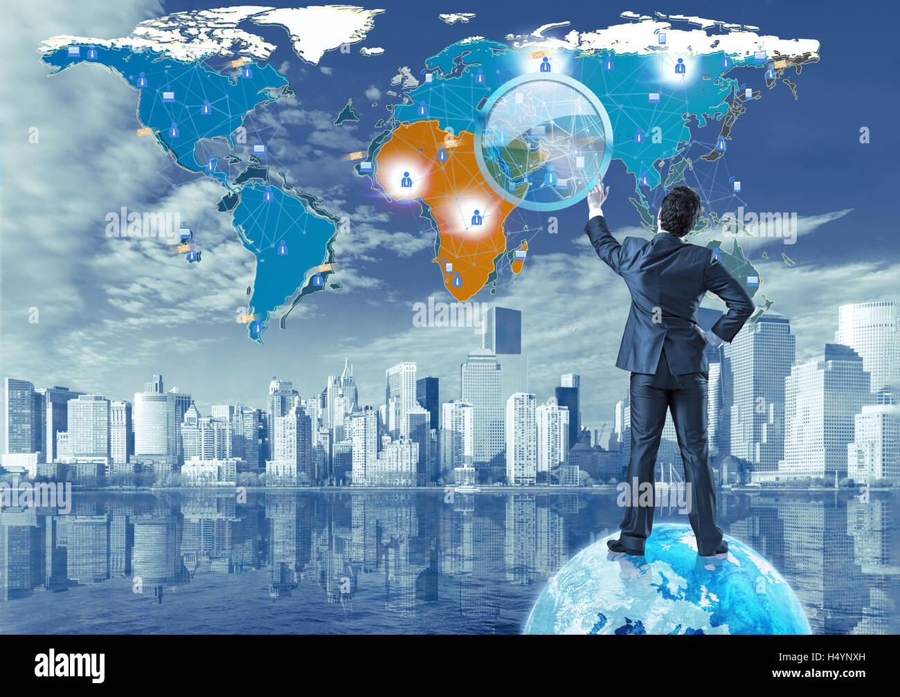 Social networks and online interactions concept Stock Photo - Alamy