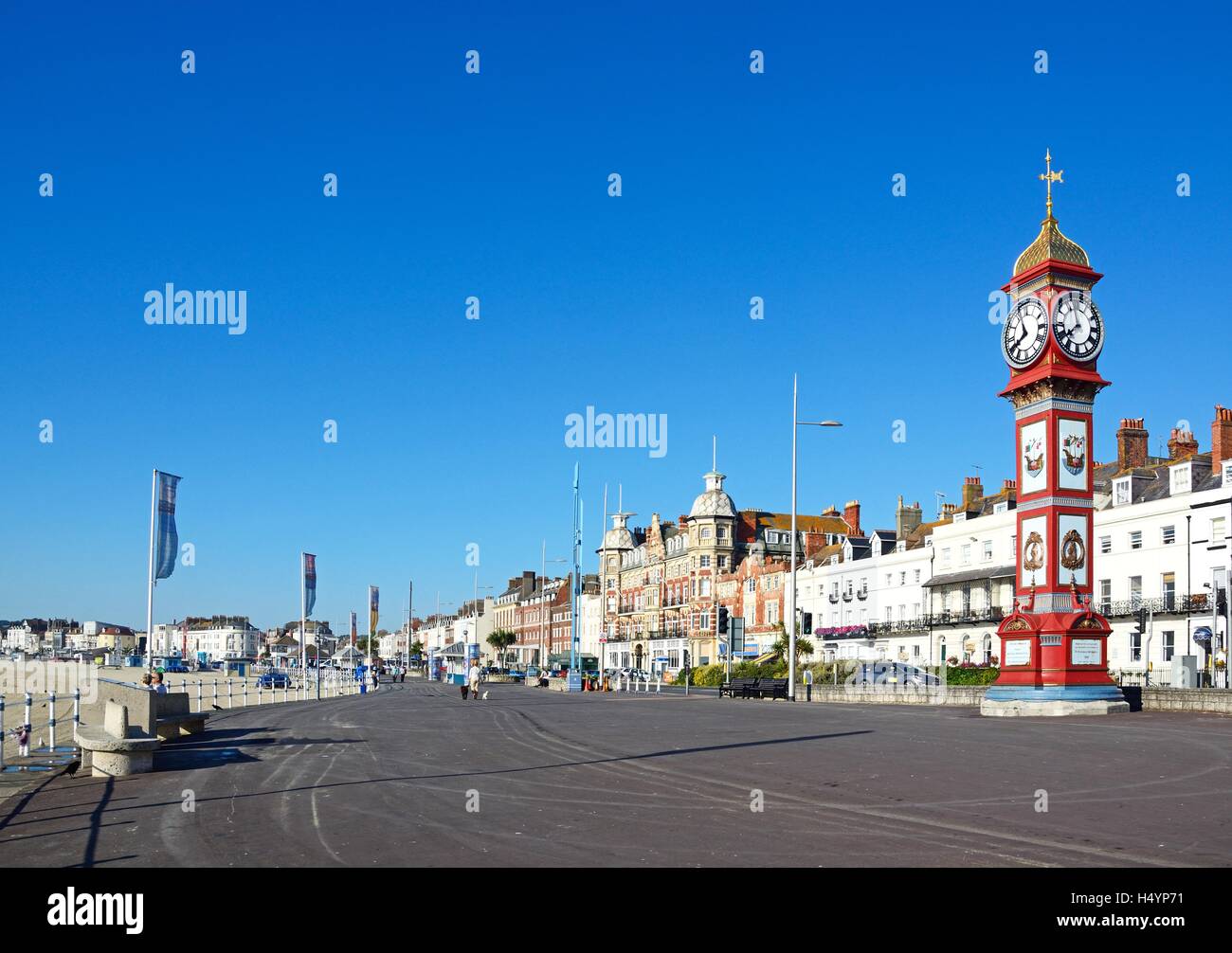 View of Queen Victorias Jubilee clock tower along the Esplanade ...