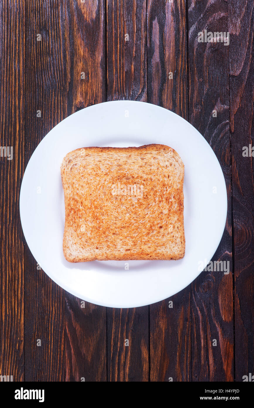 fried tost on plate and on a table Stock Photo - Alamy