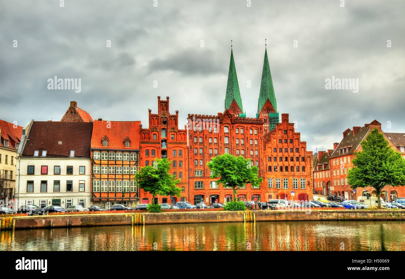 Buildings in the old town of Lubeck - Germany Stock Photo - Alamy