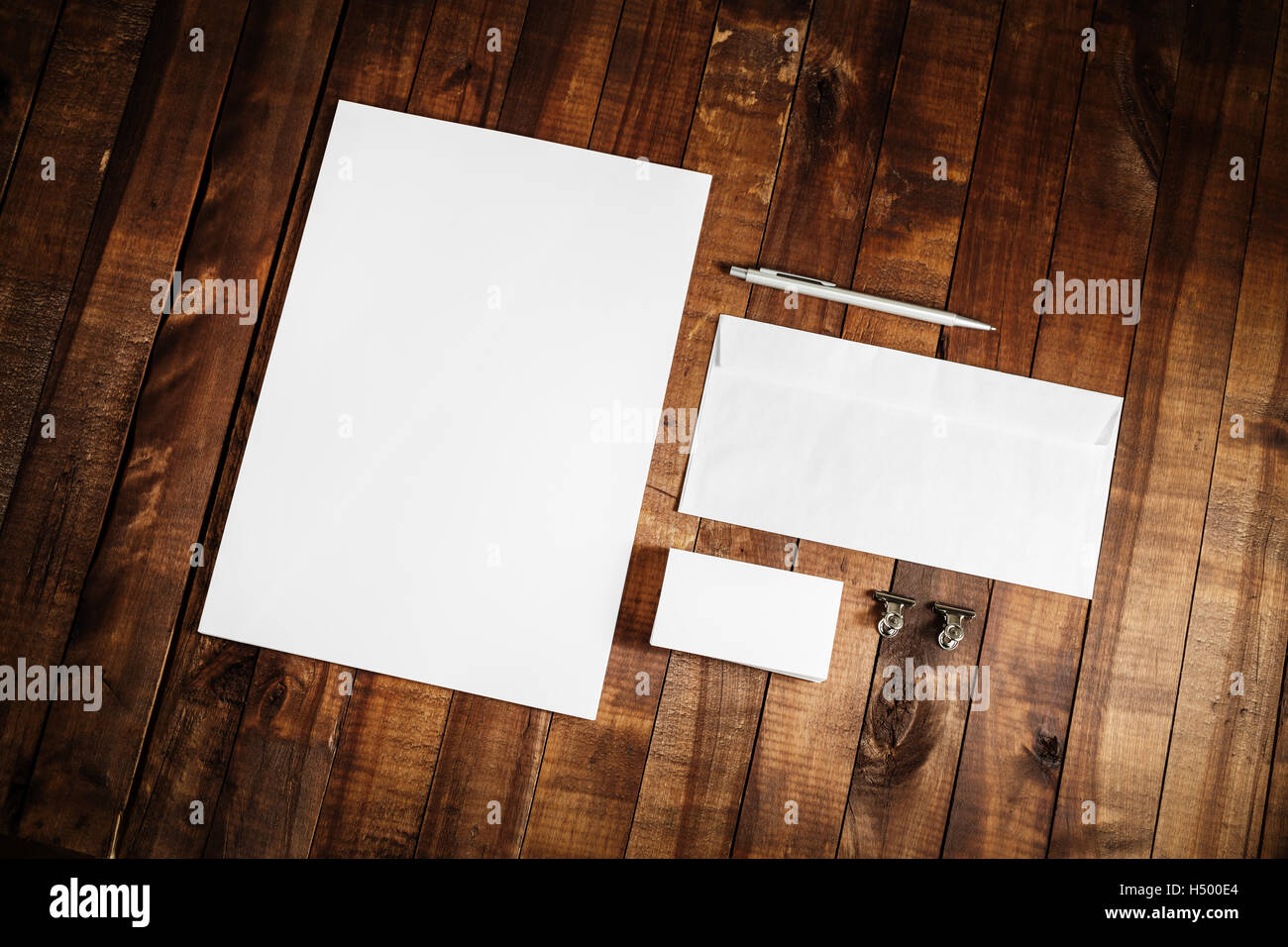 Blank stationery set Stock Photo - Alamy