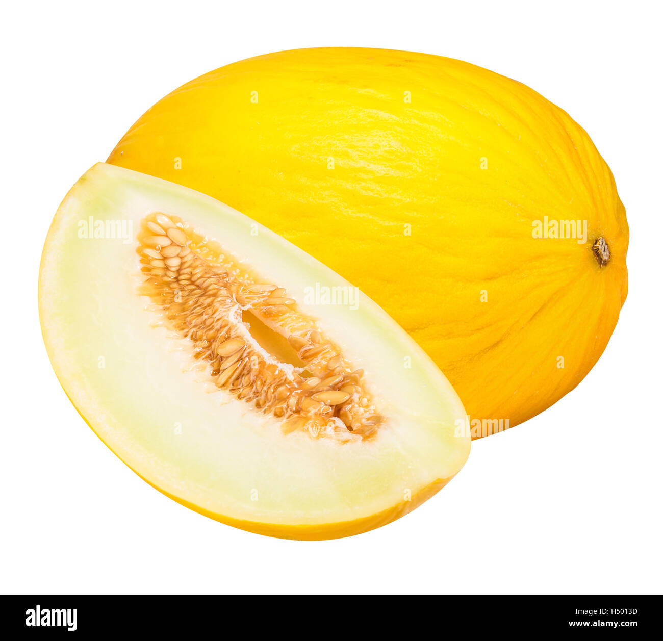 Set of yellow melon isolated on white background with clipping path ...