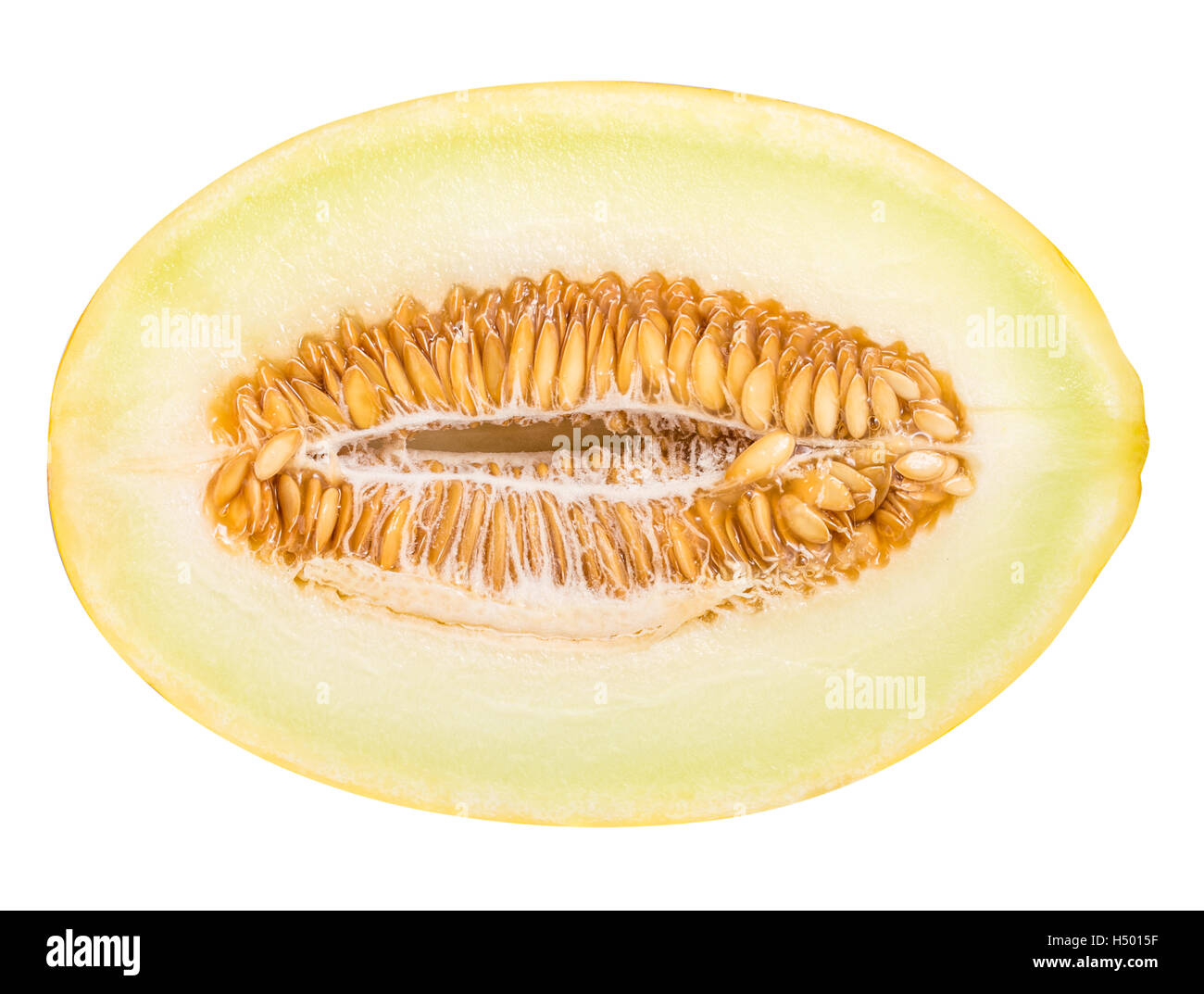 Yellow cut melon isolated on white background with clipping path Stock ...