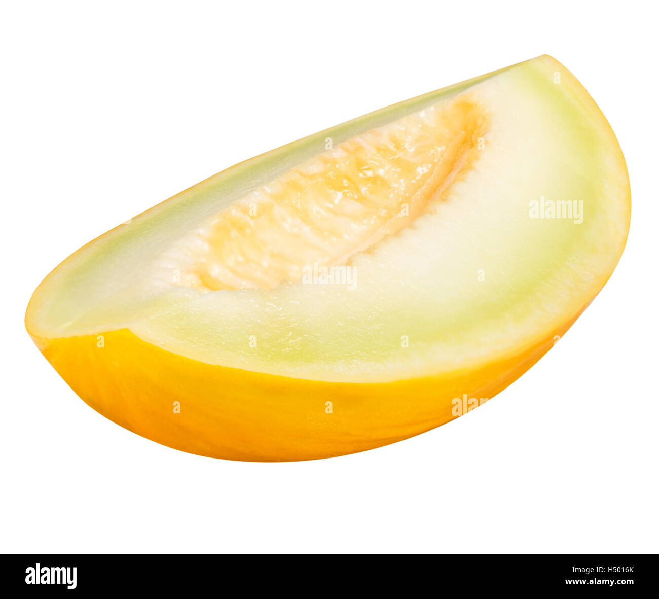 Yellow cut melon isolated on white background with clipping path Stock ...