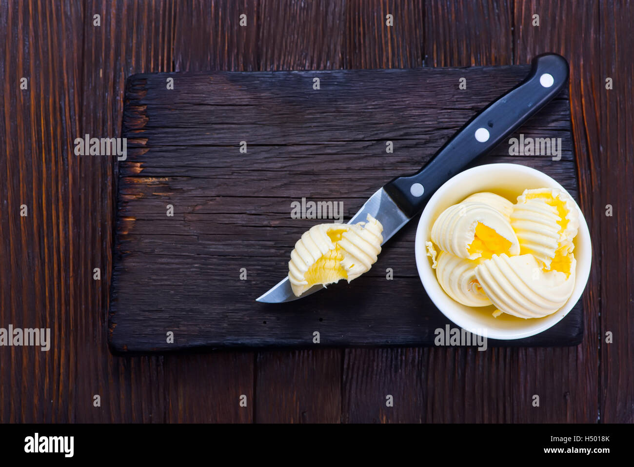 butter on plate and on a table Stock Photo - Alamy