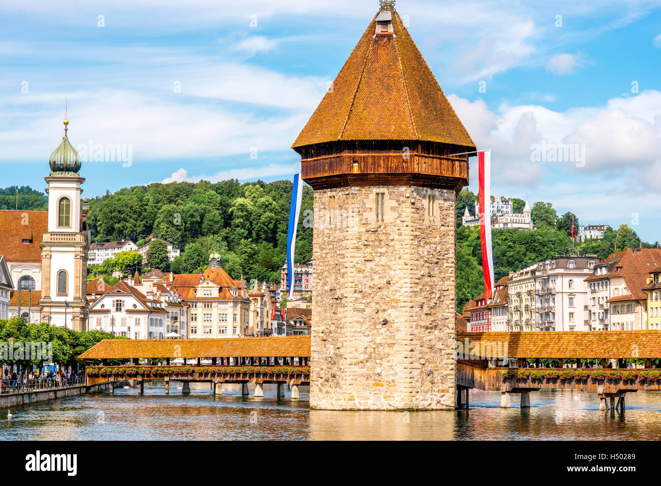 Tower Lucerne city Stock Photo - Alamy