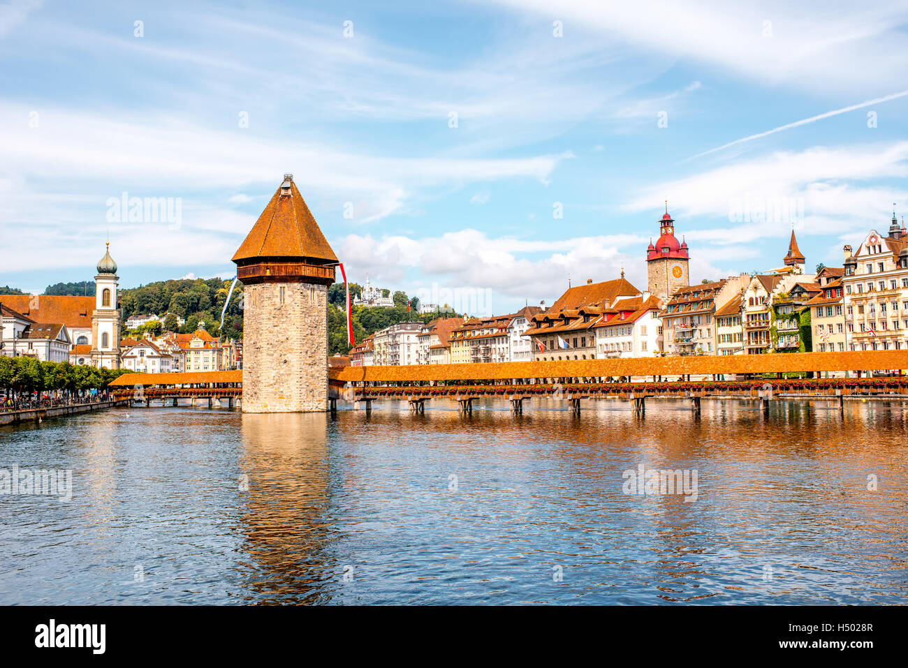 Old bridge in Lucerne city Stock Photo - Alamy