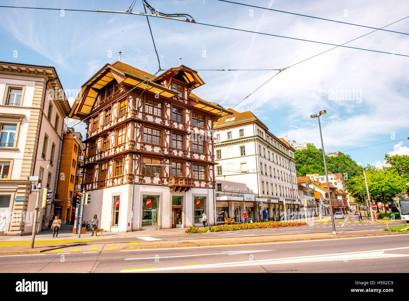 Architecture in Lucerne Stock Photo - Alamy