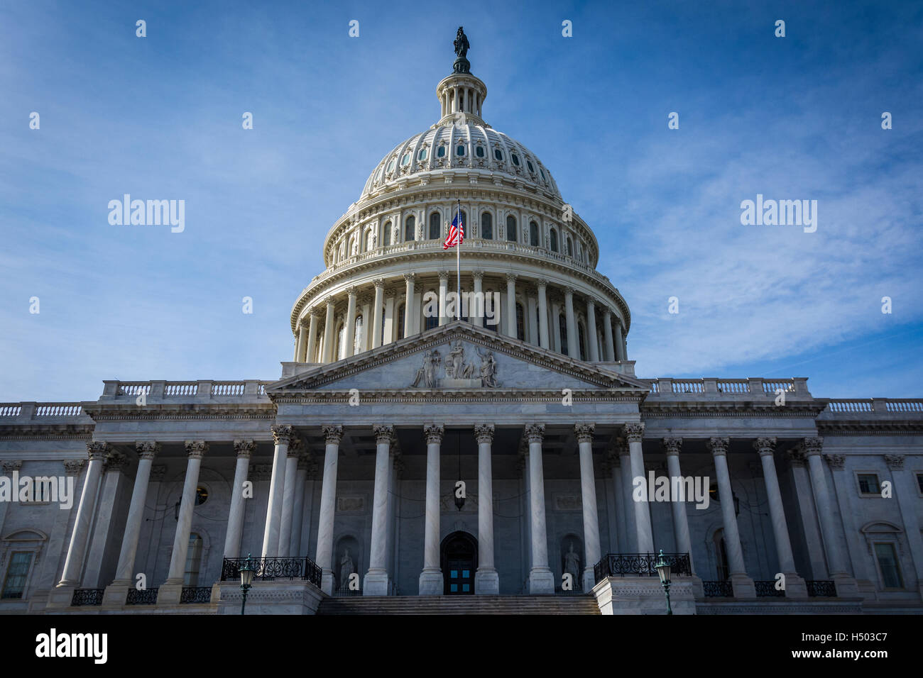 The exterior of the United States Capitol Building, in Washington, DC ...