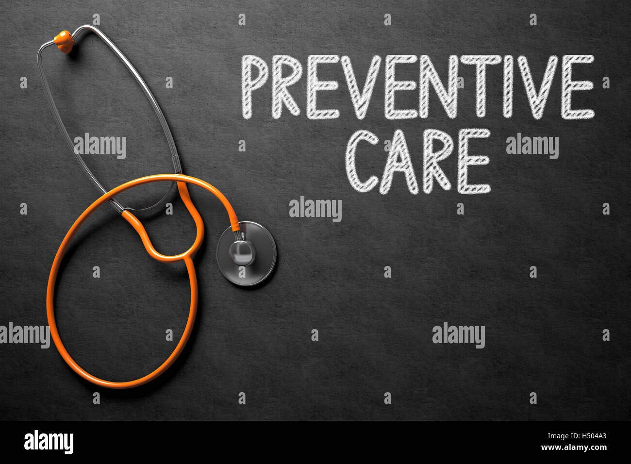 Preventive Care Handwritten on Chalkboard. 3D Illustration Stock Photo ...