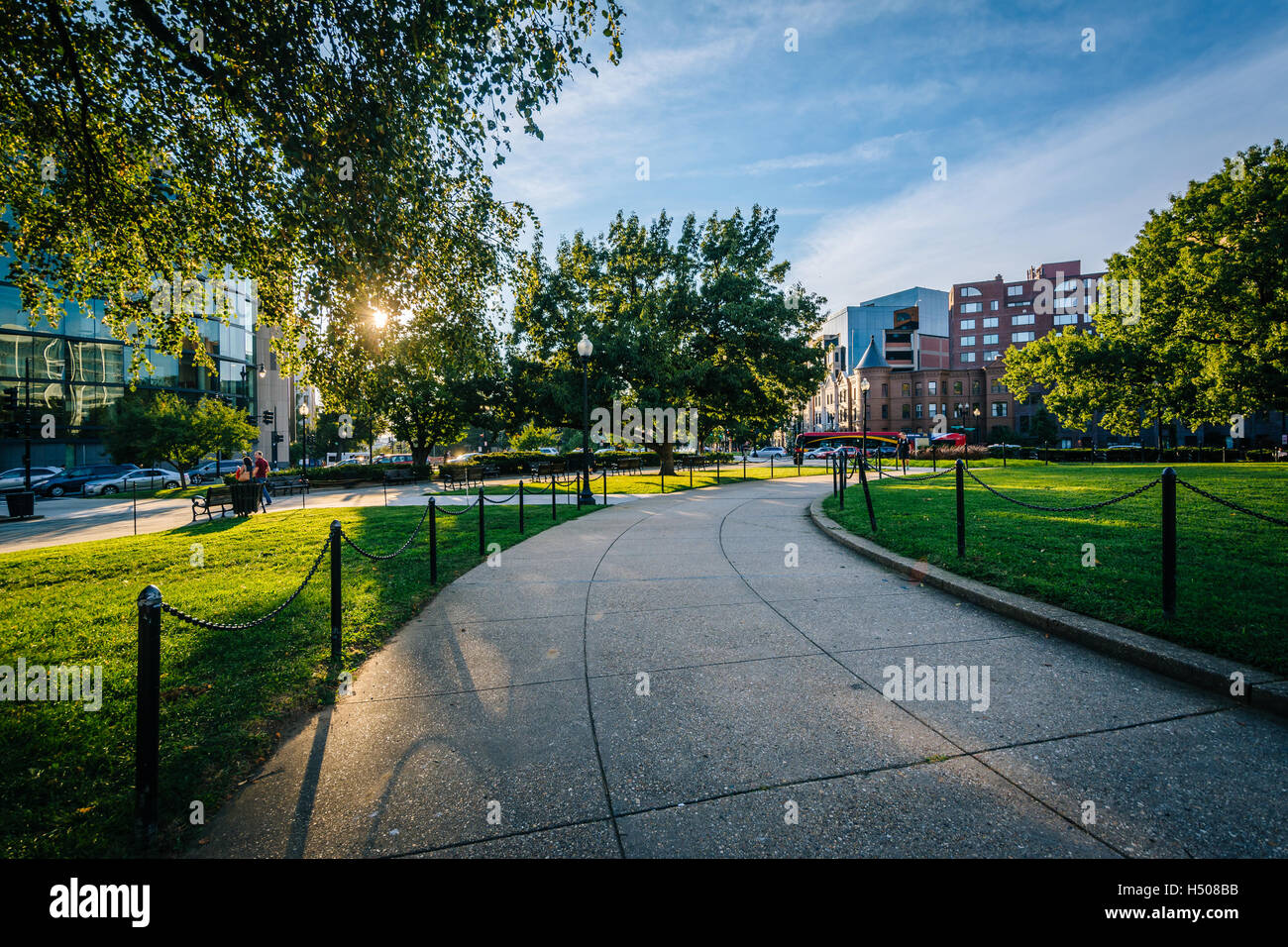 Walkway at Washington Circle in Washington, DC Stock Photo - Alamy