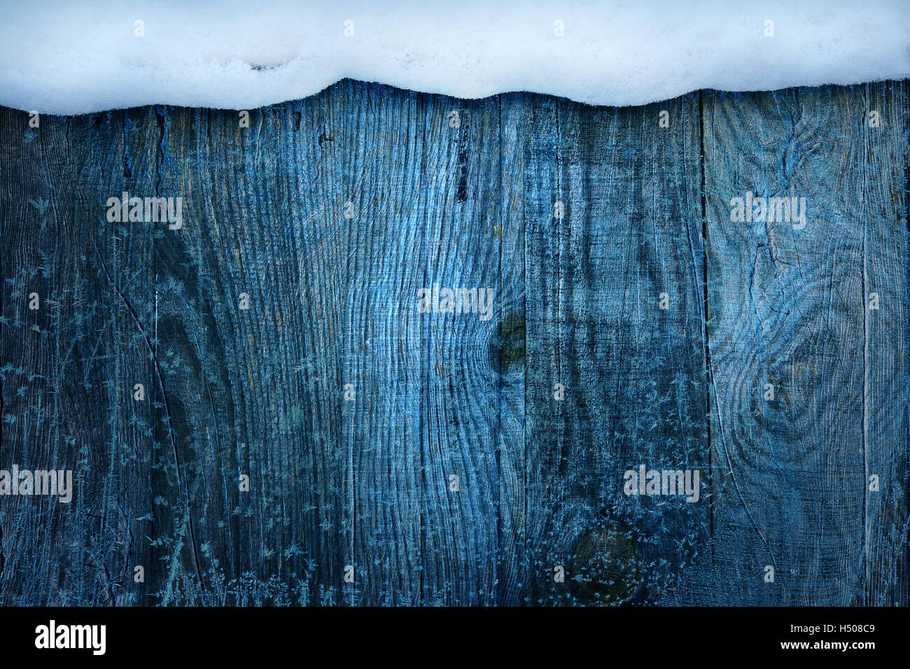 art Christmas Frame; winter blue snowy background Stock Photo - Alamy