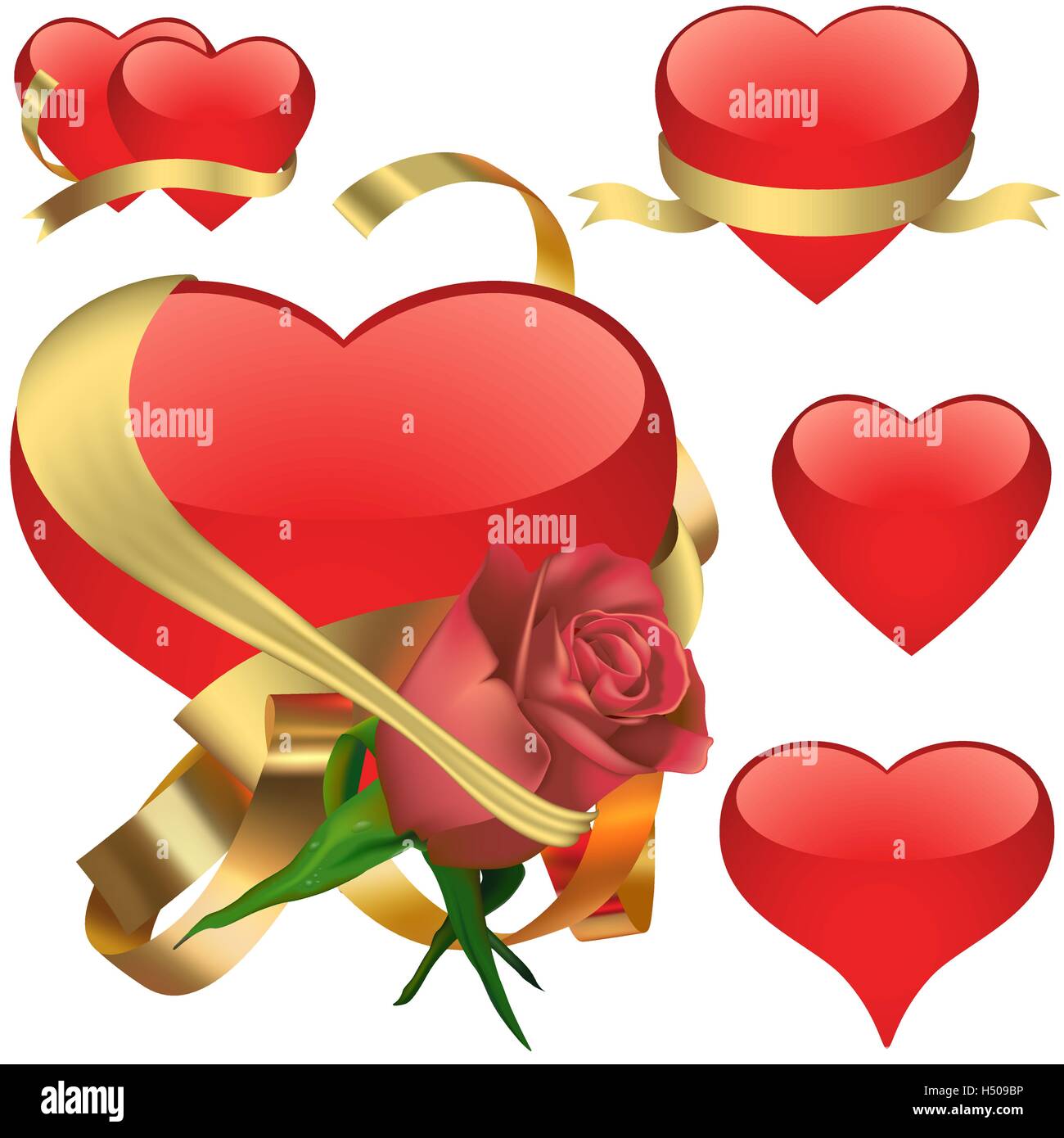 Glass Love Heart Stock Vector Image & Art - Alamy