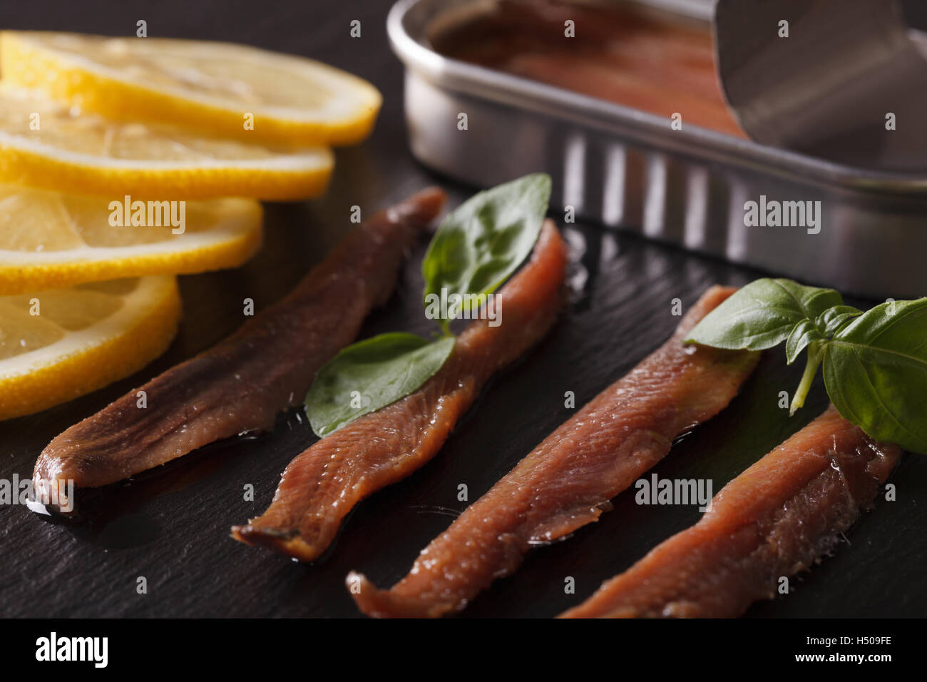 Pickled anchovy fillets hi-res stock photography and images - Alamy